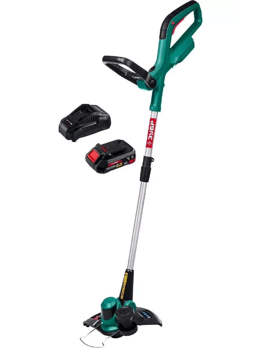 Триммер аккумуляторный (электрокоса) ЗУБР С1-18 ТА-185-21, 8500 об/мин, 18 В, АКБ в комплекте