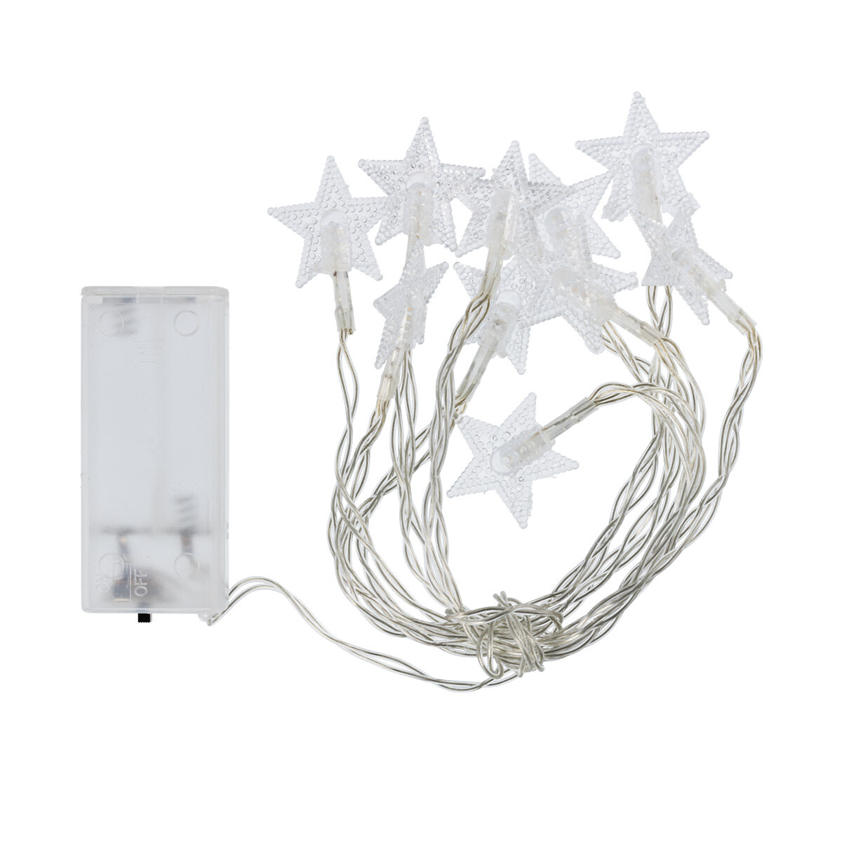 SNOWEEKON гирлянда светодиодная SNW-T107-ET02 2 м, 10 LED, 1 шт, звёздочки №02 для интерьера