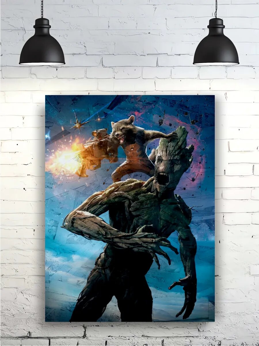 Картина на дереве OSB "Стражи галактики"