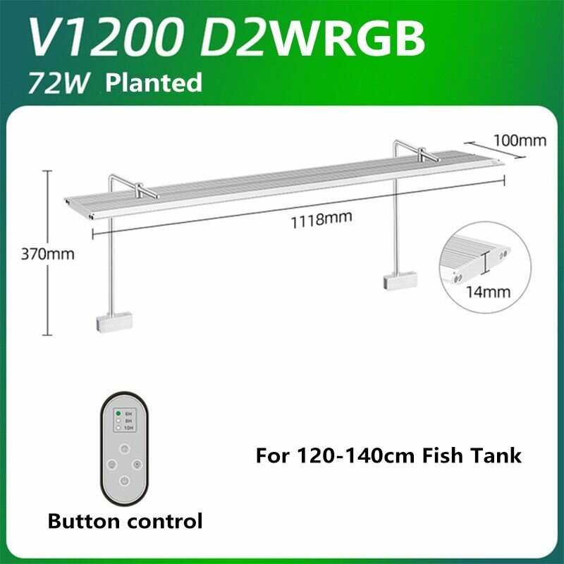 Серия WEEK AQUA V Led Aquarium Light RGB аквариумный светильник с таймером цикла Бесступенчатый диммер Аквариумная лампа для пресноводных