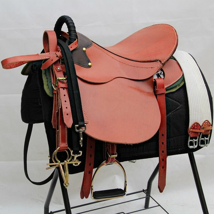Седло кавалерийское полный комплект cедло из воловьей кожи-good value -jua