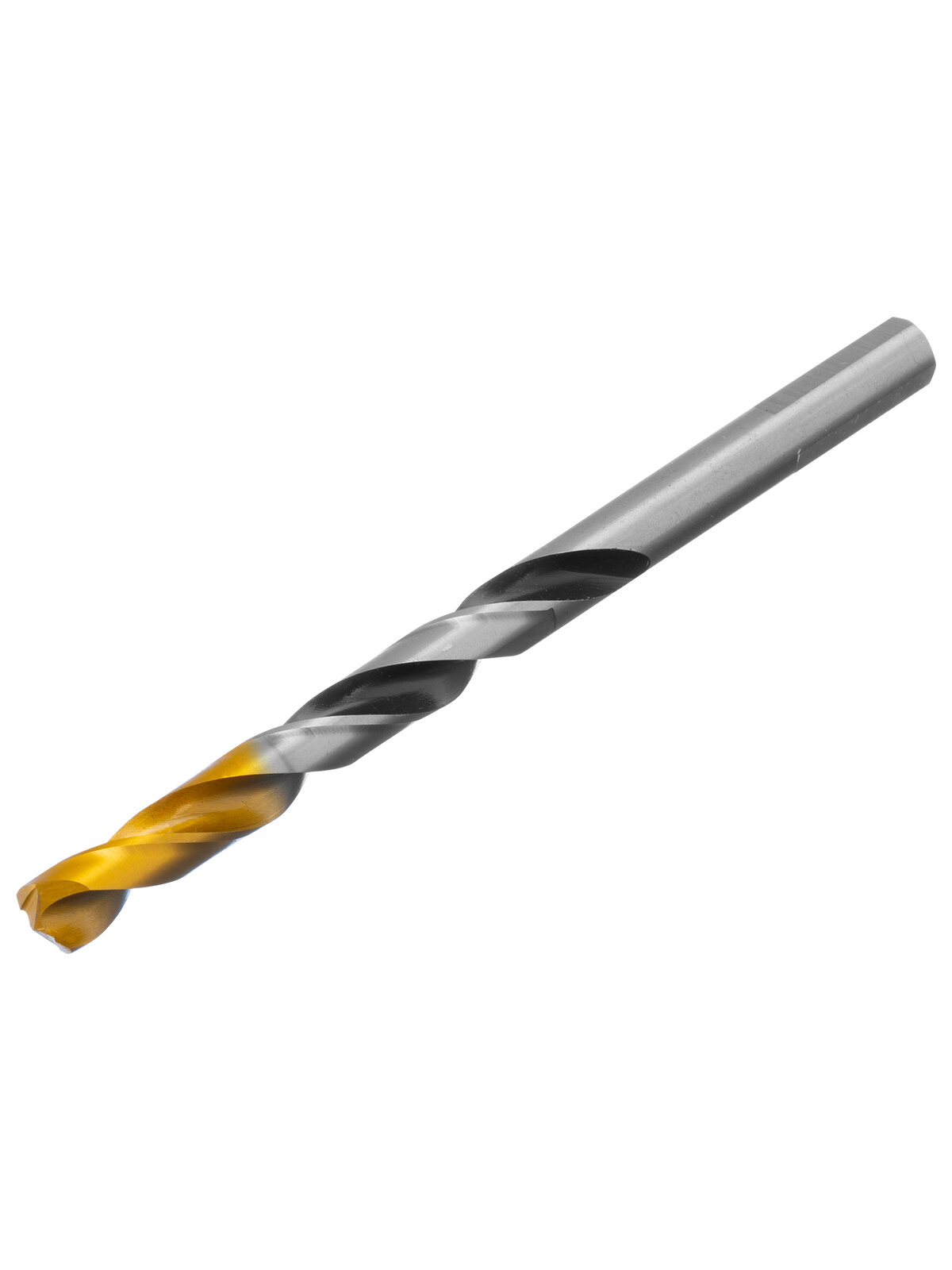 Сверло по металлу спиральное Denzel Golden Tip, 8 x 117 мм, многогранная заточка, 3-гр. хвостовик, сталь Р6М5, 718282