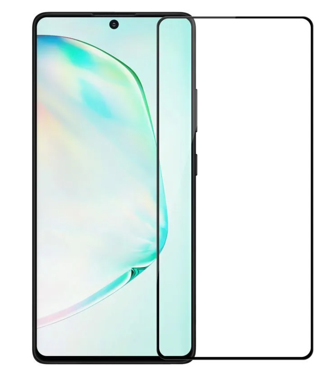 Защитное стекло на Samsung Galaxy S10 Lite/ A71/A72 (4G/5G)/ Note 10 Lite/ A81/ M60S/ M51/ M62, 9D, черное, X-CASE