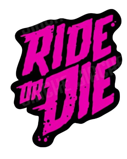 Наклейки RIDE or DIE Pink на велосипед