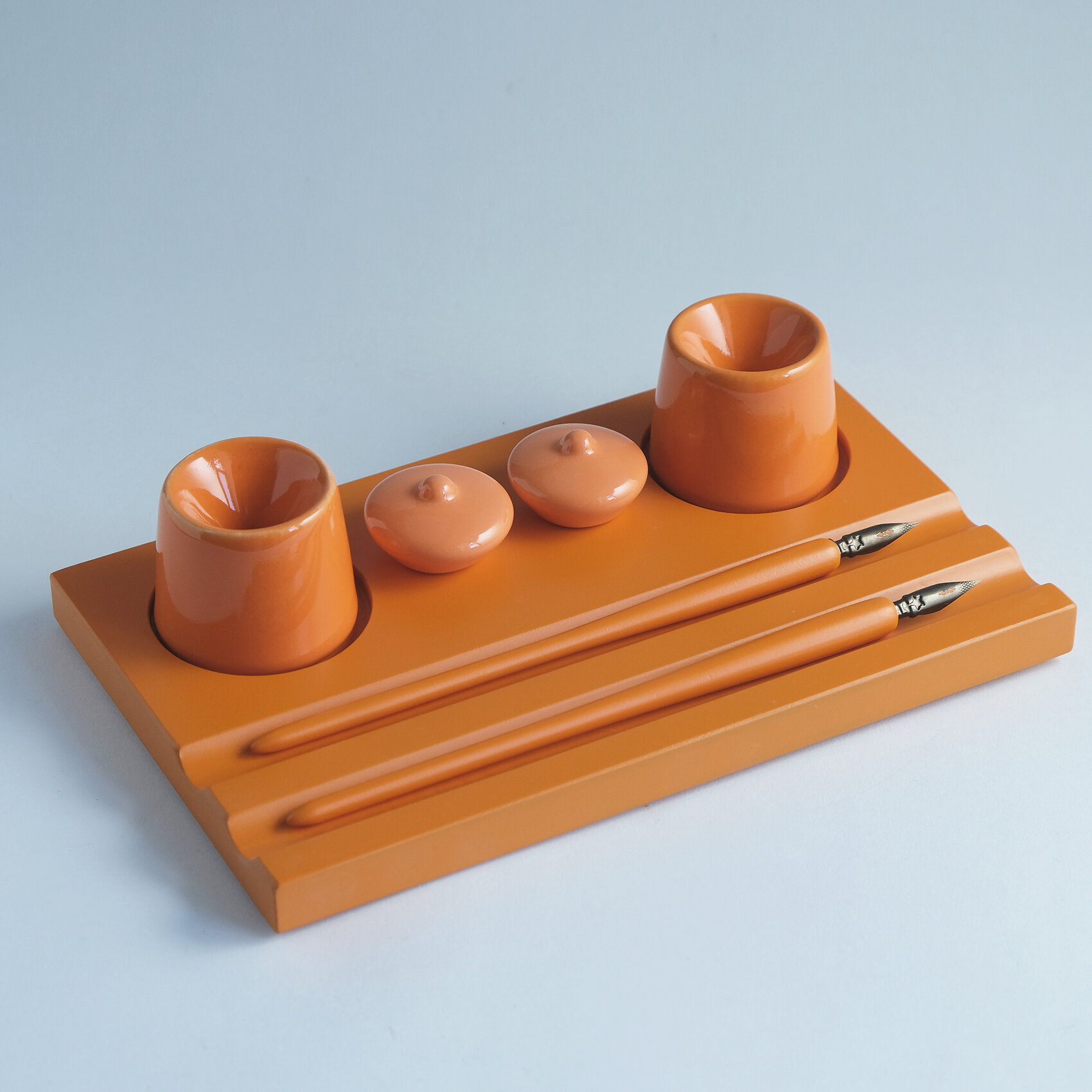 Комплект для чистописания Hill&Mill оранжевый (двойной) 9 предметов