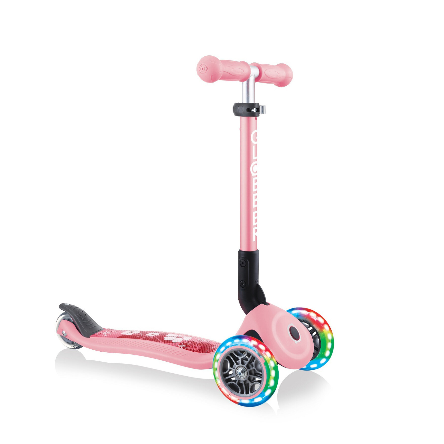 Трёхколёсный самокат Globber Junior Foldable Fantasy Lights - 2021 Pastel Pink