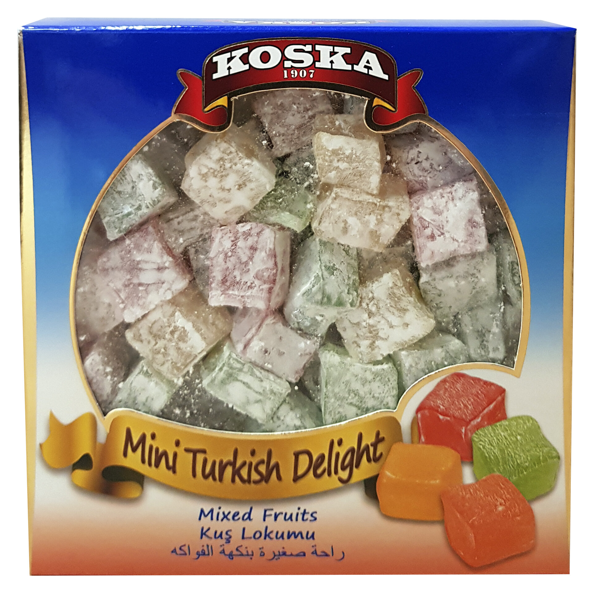 Рахат-лукум микс фруктов, "Koska", Mini turkish delight, kus lokumu, 250гр. Турция.