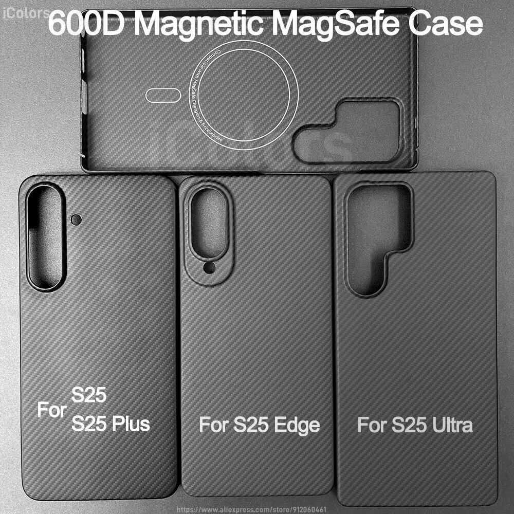 Серый чехол Magsafe для Samsung Galaxy S25 Ultra 600D