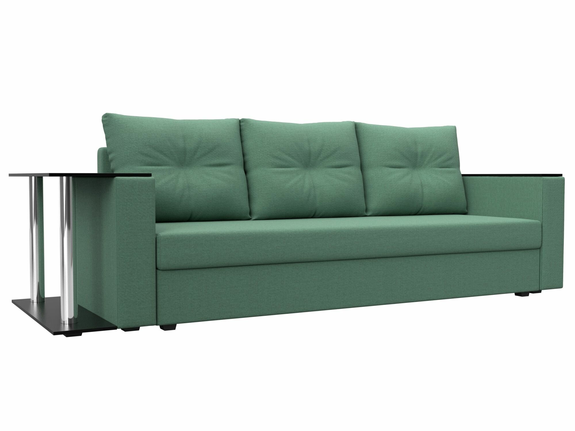 Диван прямой Атланта со столом слева, рогожка, еврокнижка, Хит Диванов