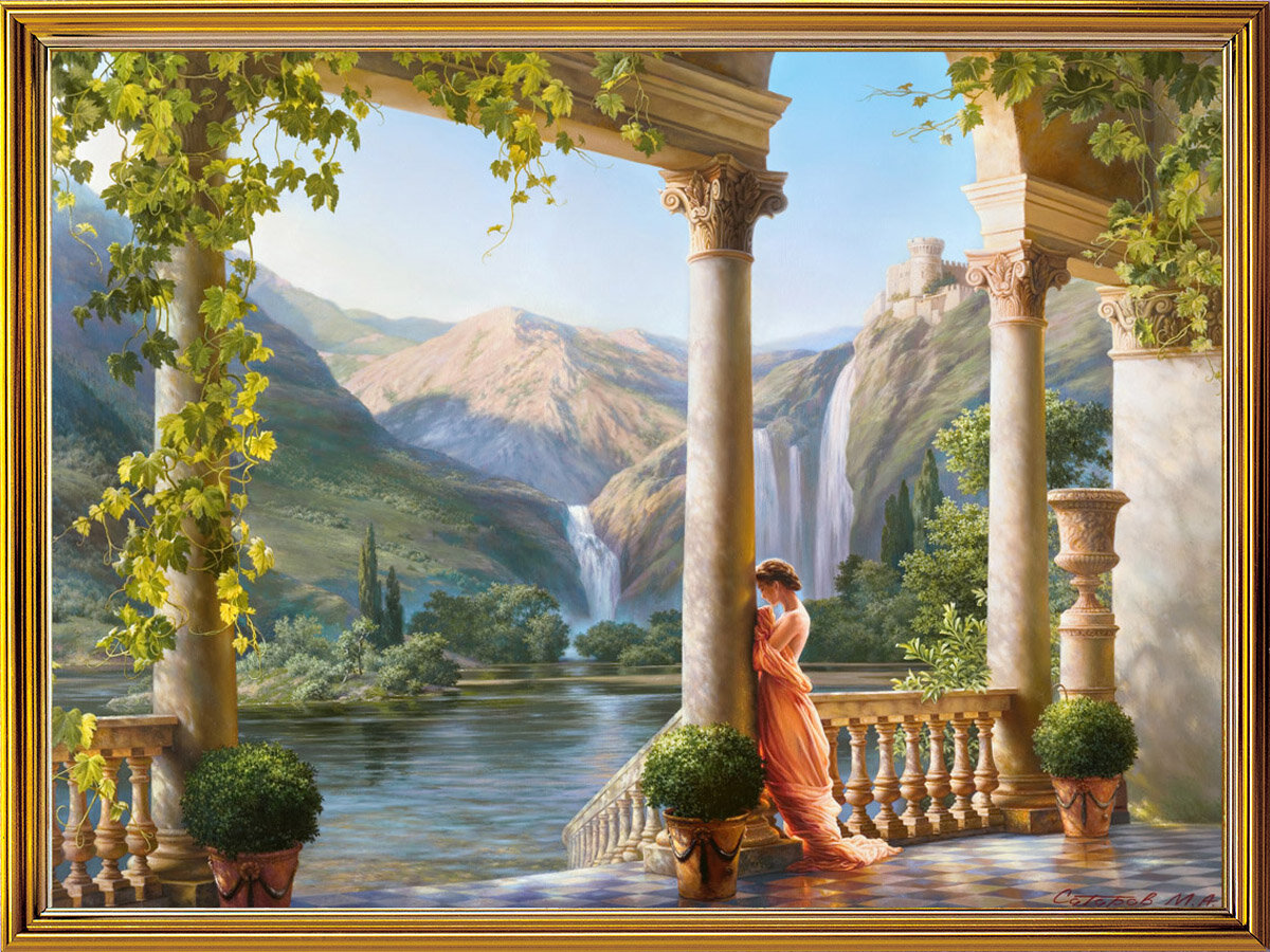 Картина "Идиллия" 30х40 см, художник - Сатаров Михаил. Арт. СМ5-30х40