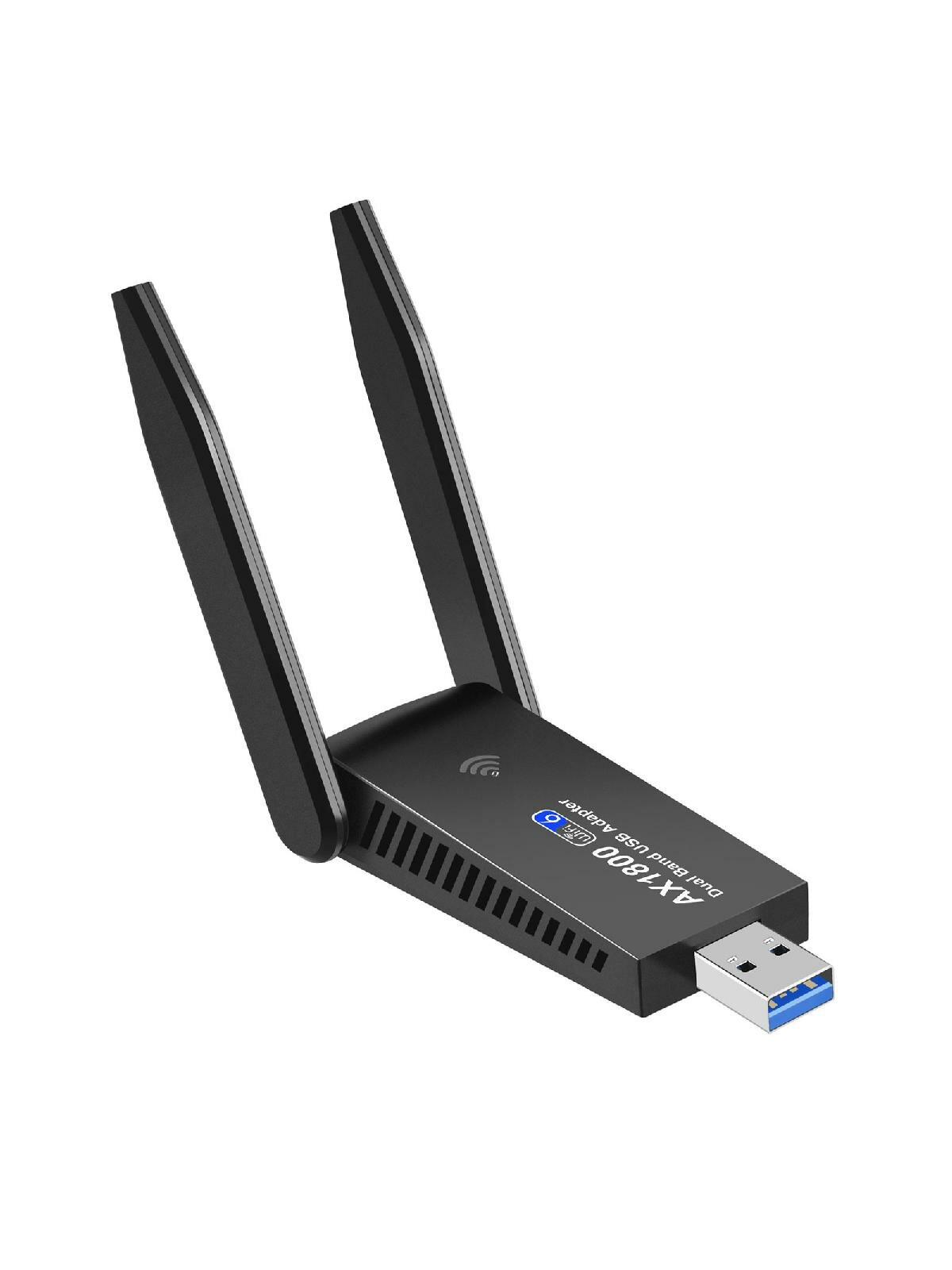 USB WiFi 6 Adapter 802.11ax 1800Mbps for Desktop PC Laptop Windows7 10 11 2.4G 5G Computer Wi-Fi Wireless Network Card