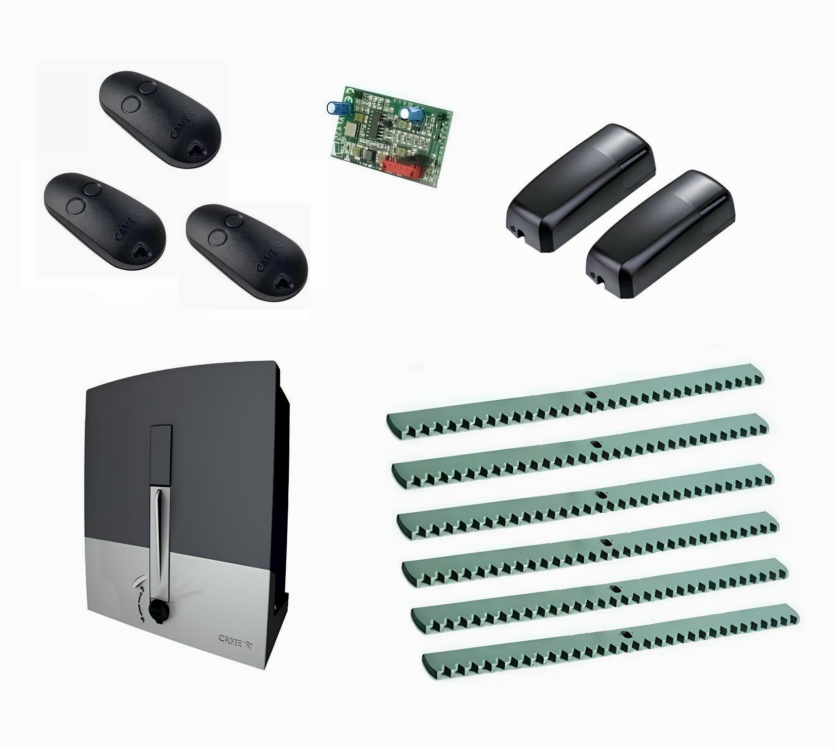 Автоматика для откатных ворот BXL04AGS KIT6-FK-Т3, комплект: привод, радиоприемник, 3 пульта, фотоэлементы, 6 реек