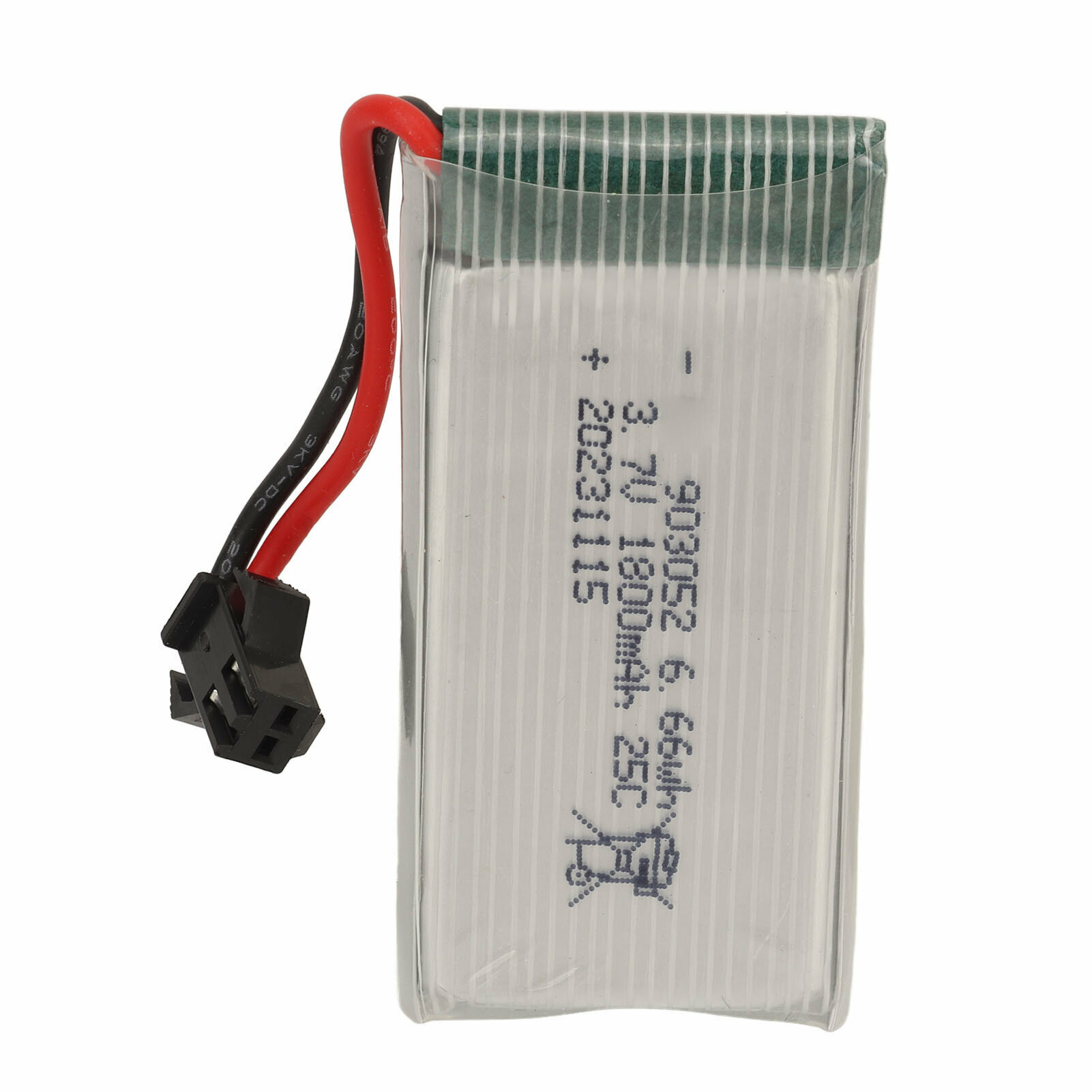 3.7V 1800mAh Battery With SM Black Plug 903052 Lipo 25C Overcharge Short Circuit Protection RC Airplane For X5SW