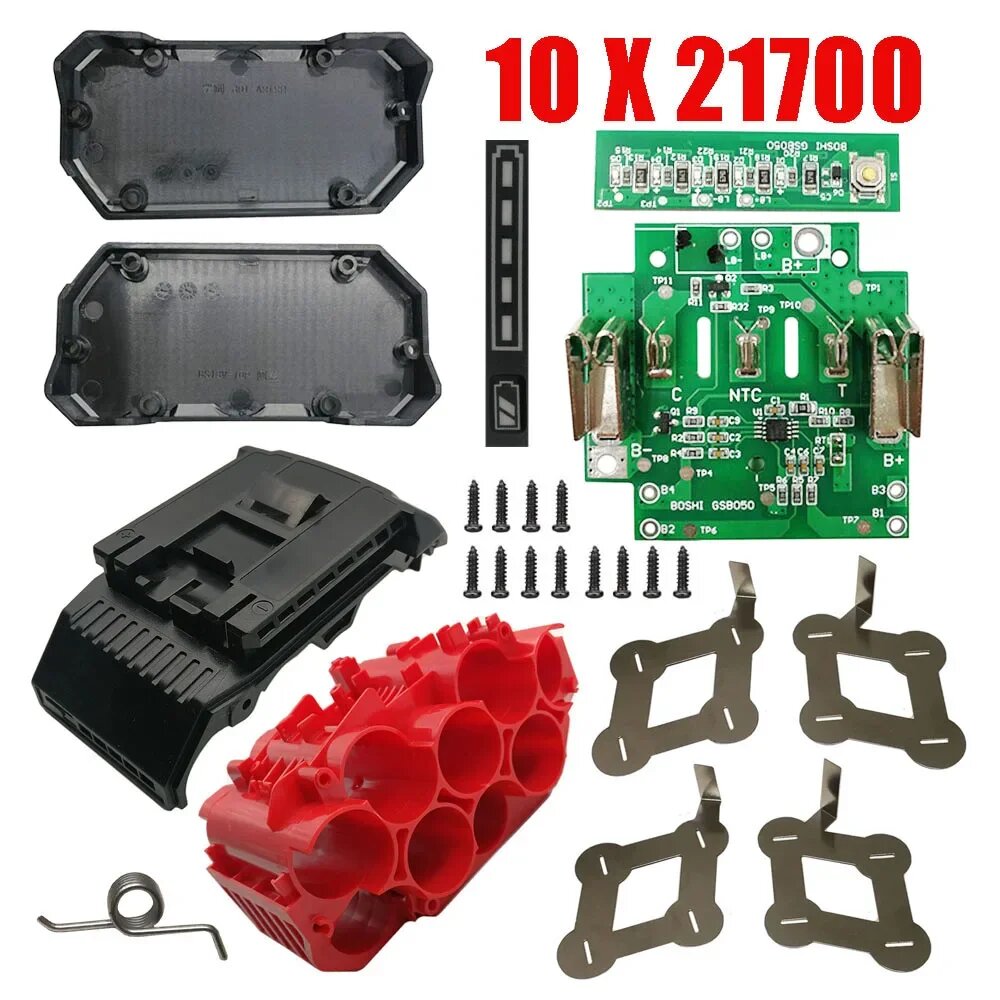 Пластиковый корпус для аккумулятора Bosch 18 В BAT618 BAT618-10X21700