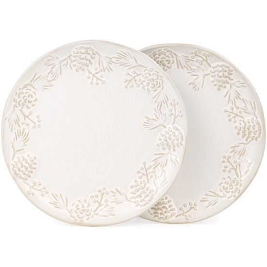 Набор Bronco тарелок закусочных "pine cones", 2 шт, 20,7*2,5 см
