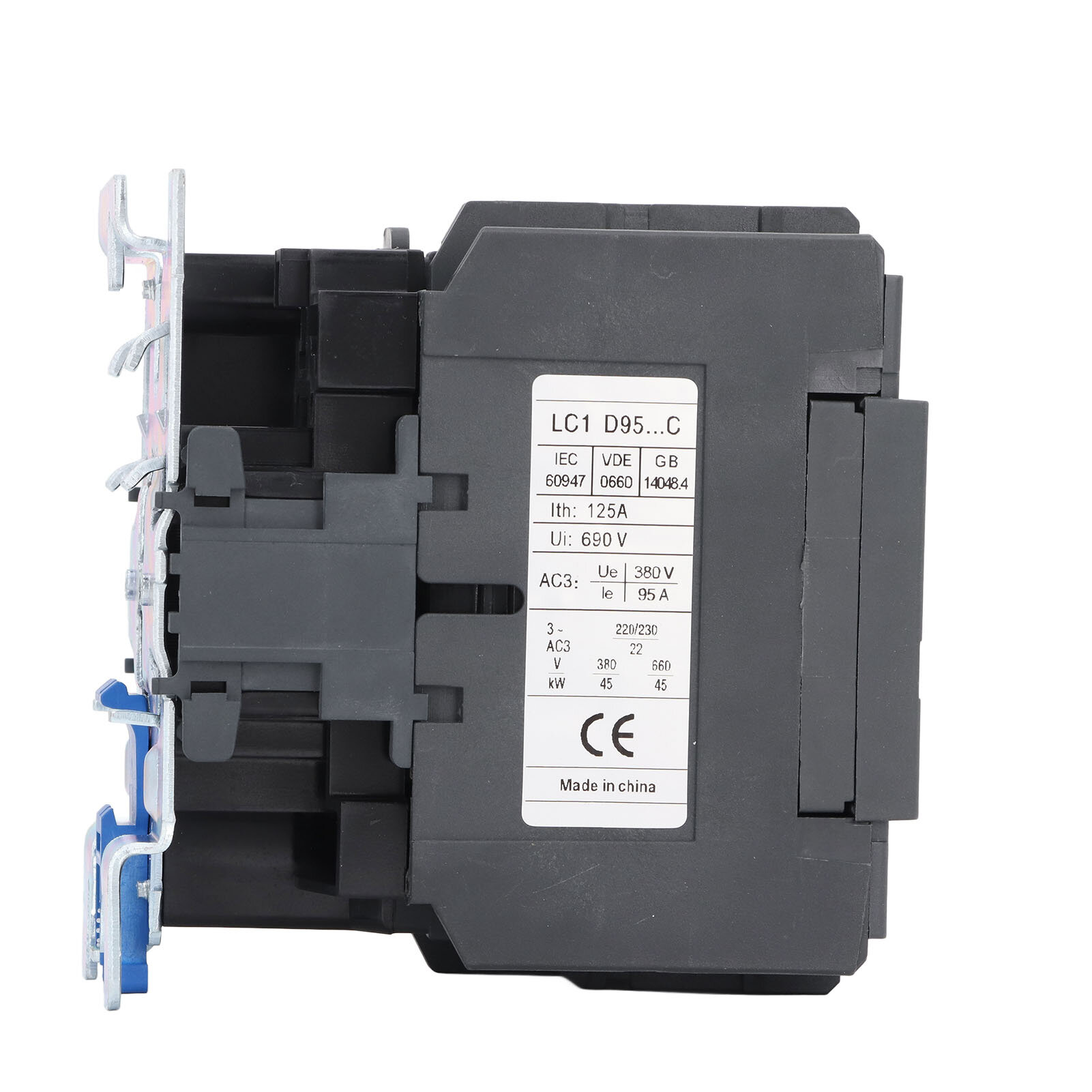 Контактор переменного тока 1NO 1NC 95A 380V Высоковольтная катушка с серебряным контактом Контроллер двигателя LC1D95 AC110V
