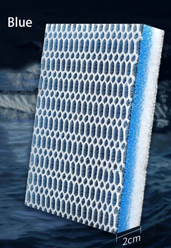 Аквариумный фильтр губка ZHIYANG 30x40x2 см Синий, 50x11x2cm, Blue