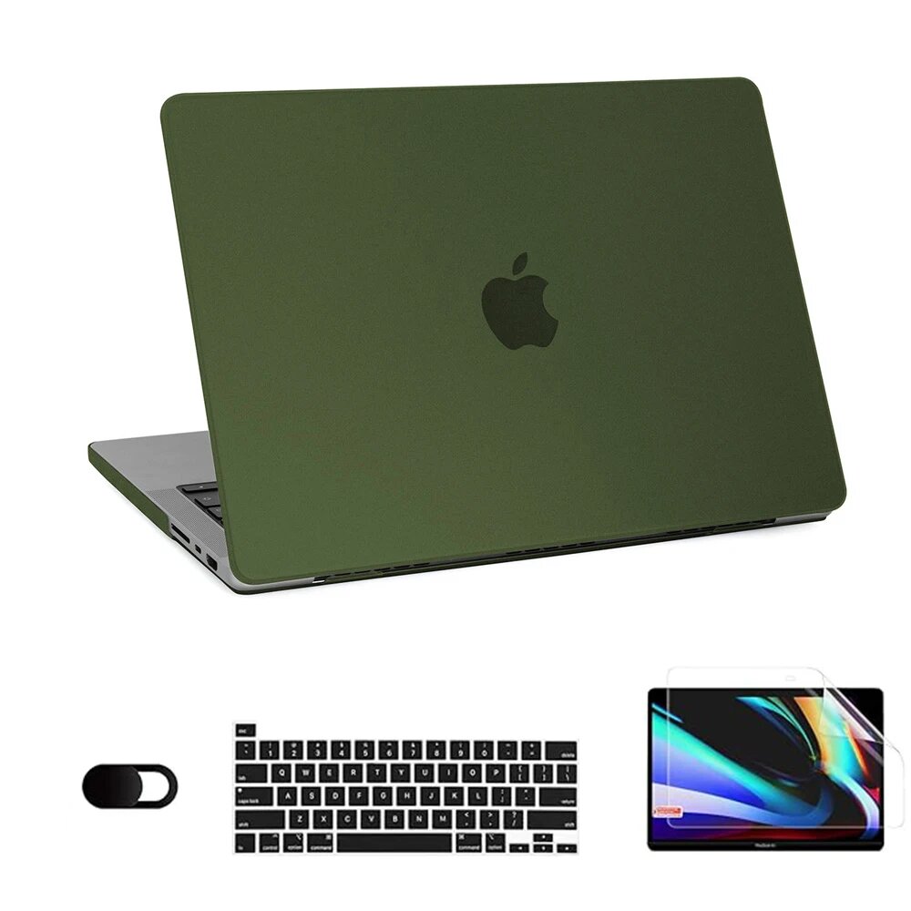 Чехол для Macbook Air 13 EGYAL M2 M3 M4 Air 13 in, Drak Green