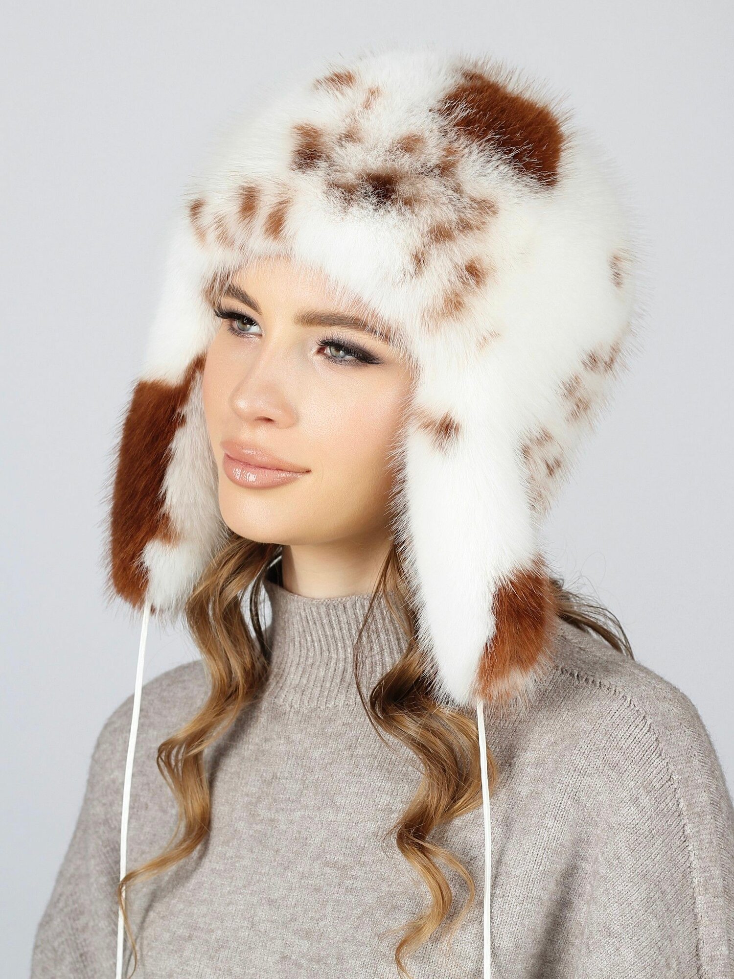 Шапка-ушанка Осень-зима 2025 для женщин