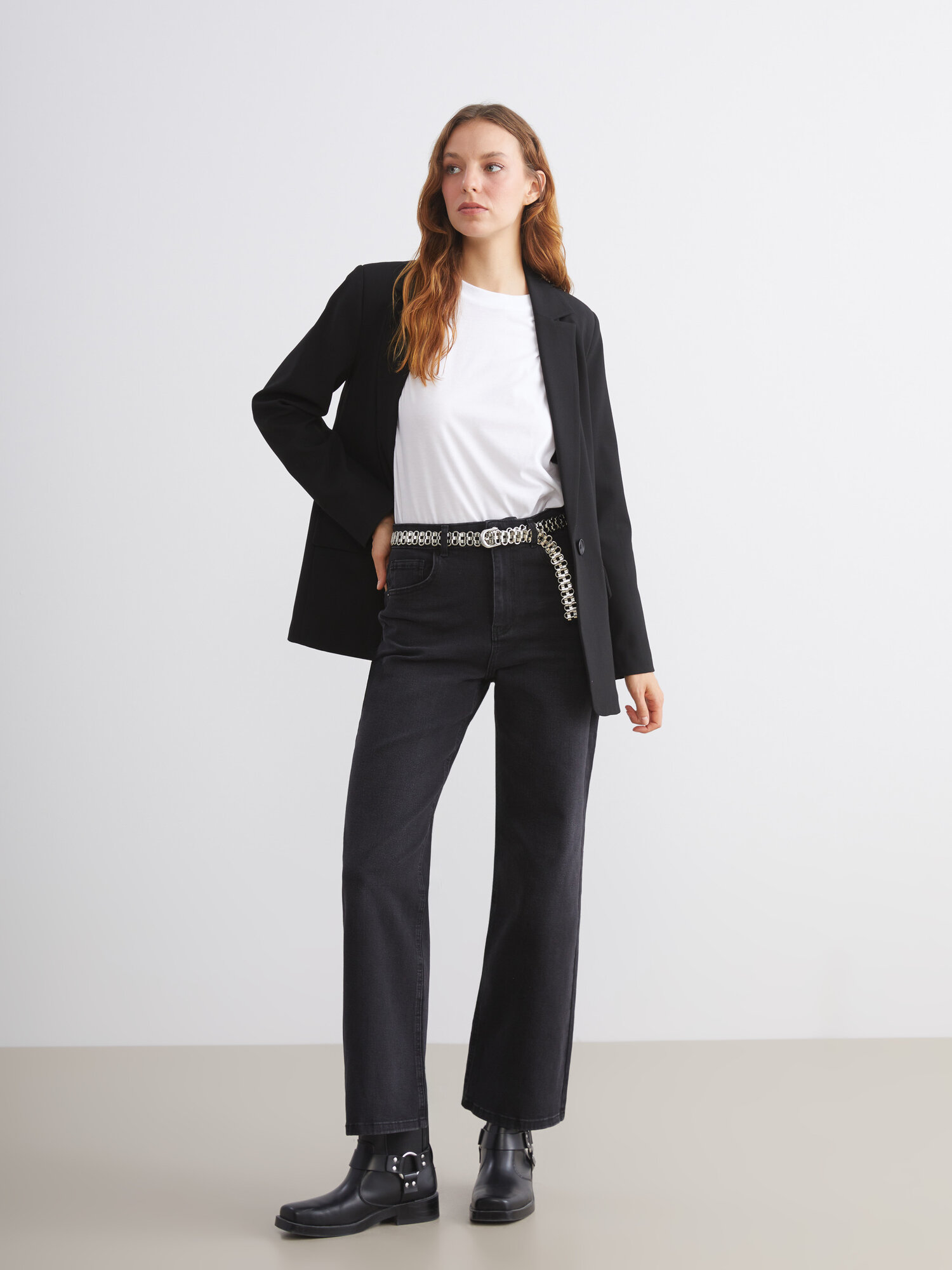 Джинсы широкие 