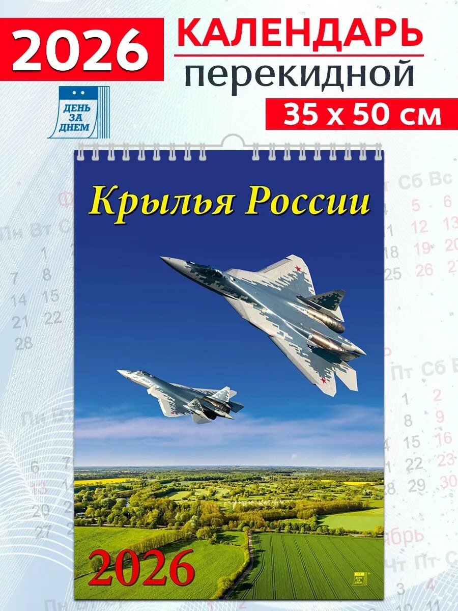 Календарь 2026г 350*500 «Крылья России» настенный, на спирали