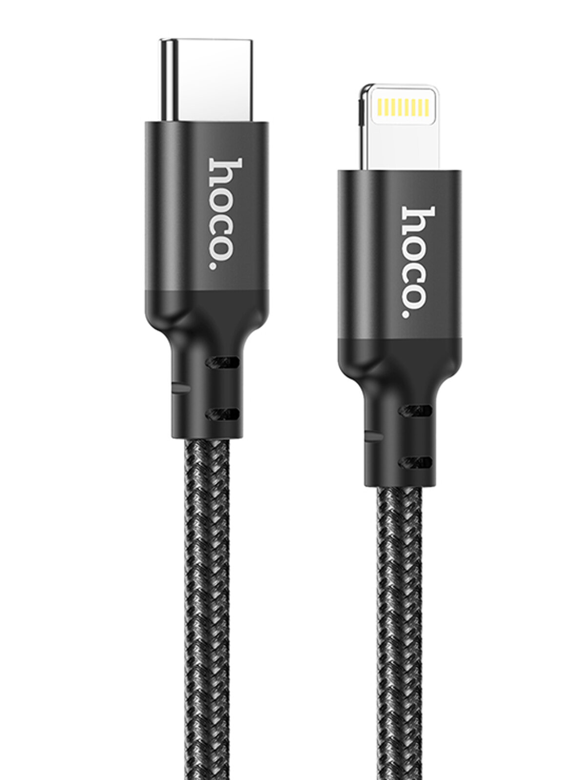 Кабель Hoco X14 для iPhone, USB C - Lightning, быстрая зарядка Power Delivery 20W, ток до 3А, длиной 2м, черный