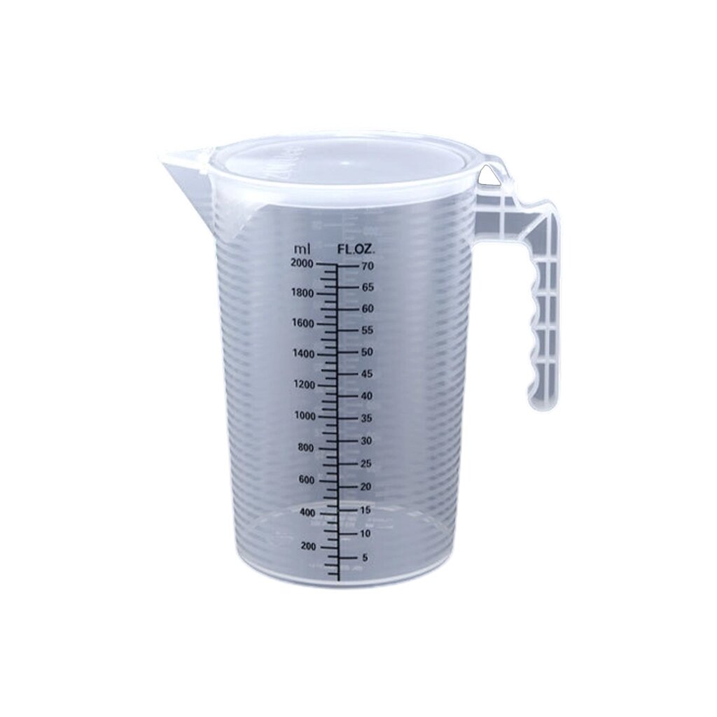 Черный мерный стаканчик для весов с пылезащитной крышкой, прозрачный мерный стаканчик для весов-прозрачный-2000 мл