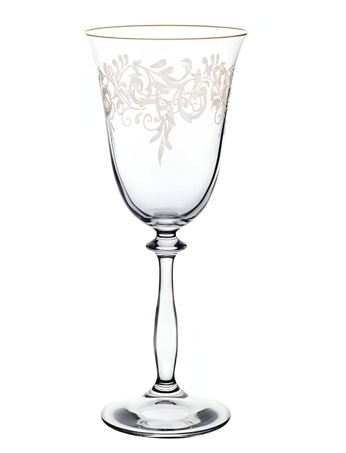Фужер Bohemia "София", для вина, стекло, на ножке, матовые веточки, 250мл