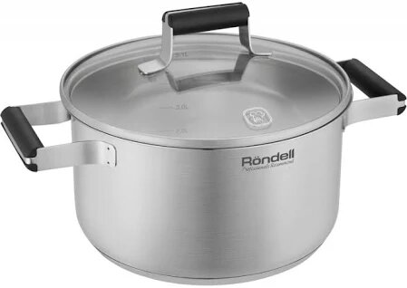 Кастрюля Rondell Bayoneta RDS-1807 3.1л. d=20см (с крышкой) стальной