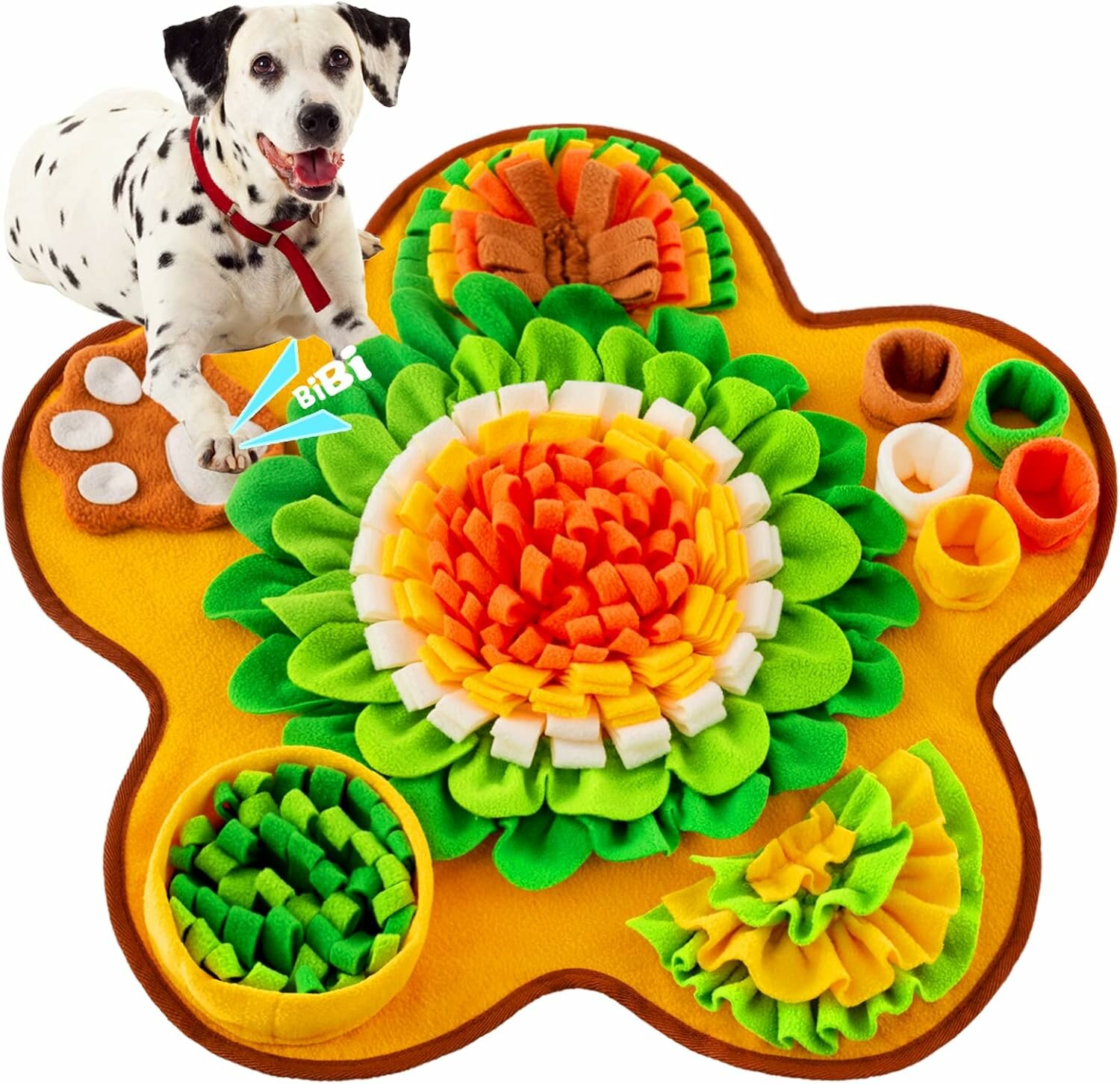 DINGXIAN Интерактивный коврик-головоломка Snuffle Mat для собак: медленная кормушка, с пищалкой, антистресс, для мелких и средних пород