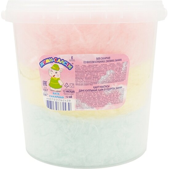 Сахарная вата Мими-сласти банан, клубника, ежевика 150 г