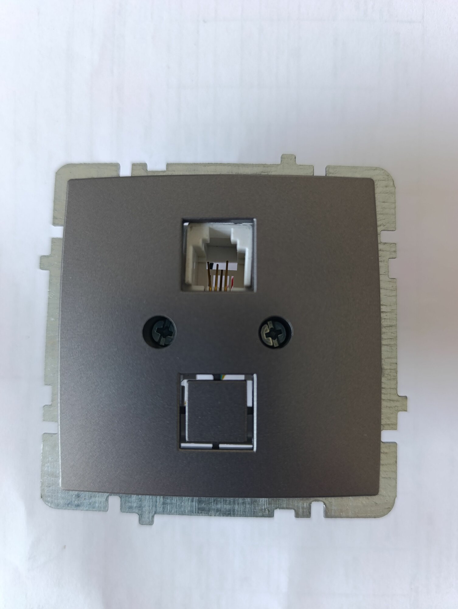 Розетка Nilson телефонная (узел). антрацит