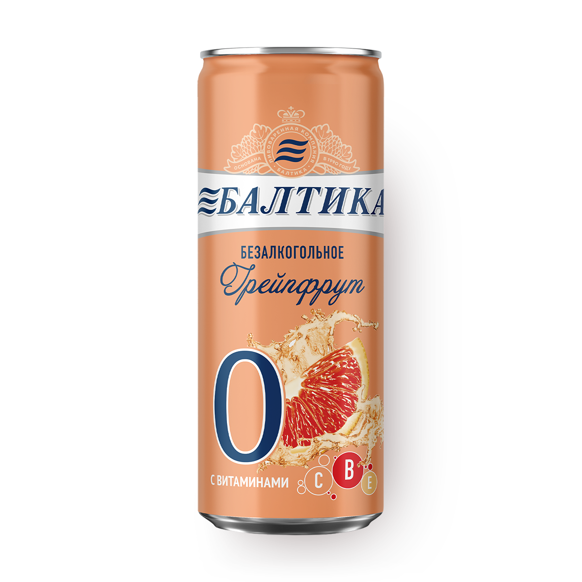 Пивной напиток Балтика №0 "Грейпфрут", безалкогольный, 0.33 л