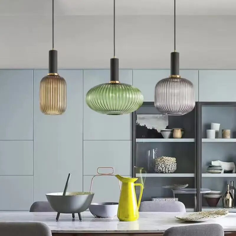 Ronaldo lighting Люстра подвесная, E27, 12 Вт, Стеклянный плафон, Золотой/Янтарь, для гостиной, Китай — фото 1