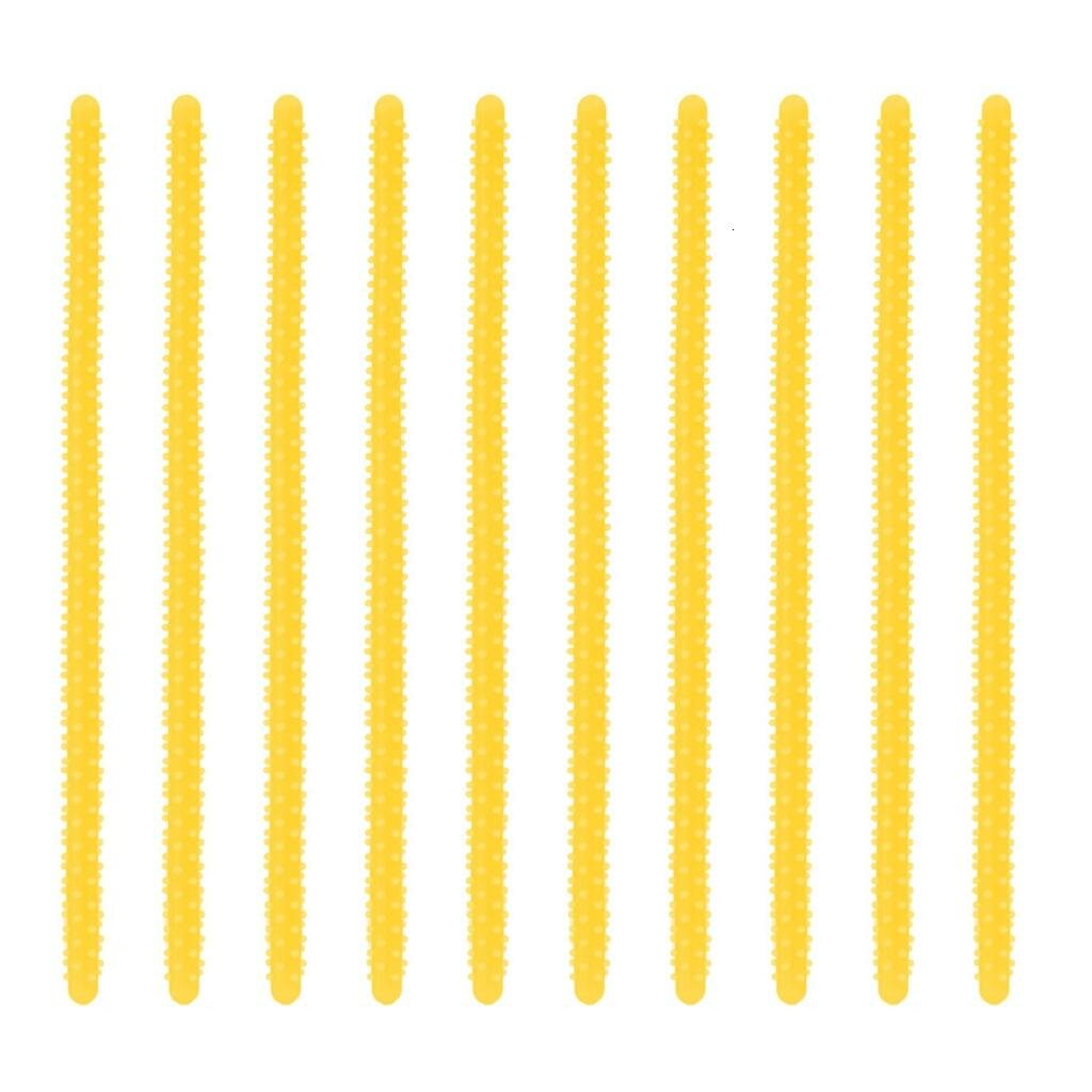 Силиконовые бигуди для завивки волос, 10 шт, Желтый Большой