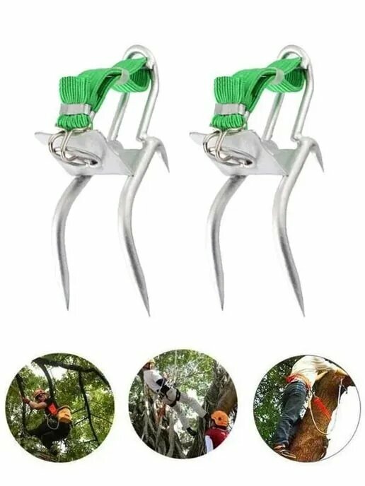 Кошачьи когти для лазания по деревьям AK&SA, гаффы древолазы, нескользящие железные ботинки.