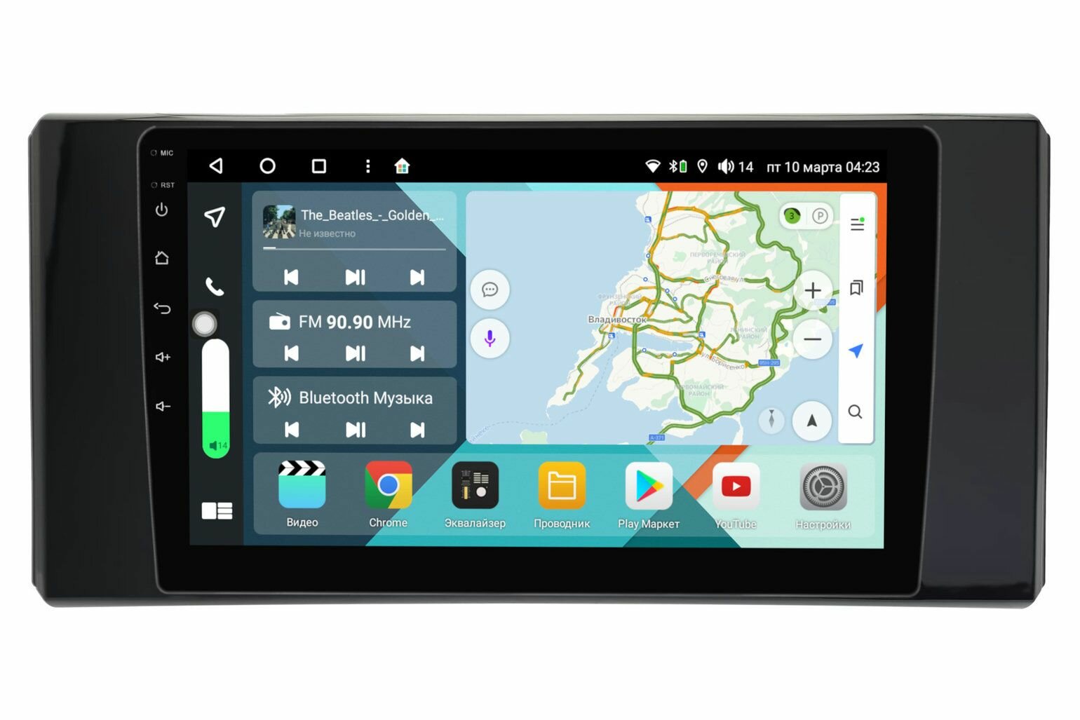 Магнитола Toyota Land Cruiser 2021+ для авто без DVD LZ 10 дюймов, 4/64GB, 8 ядер, DSP, 4G, Android 10 / Wide Media