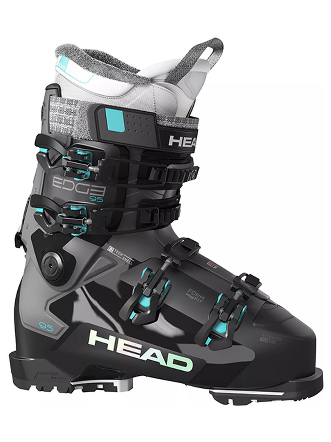 Горнолыжные ботинки Head Edge 95 W HV GW Black/Turquoise 24/25 , для женщин , черный