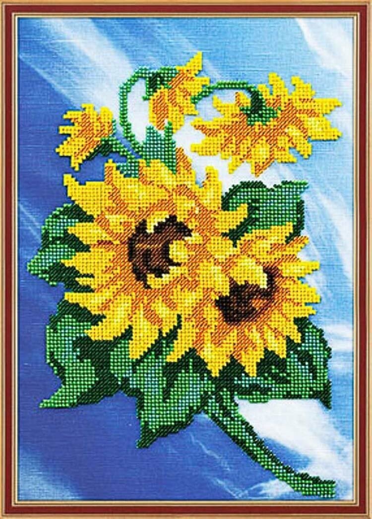 Набор для вышивания Радуга бисера В-219 "Подсолнухи"