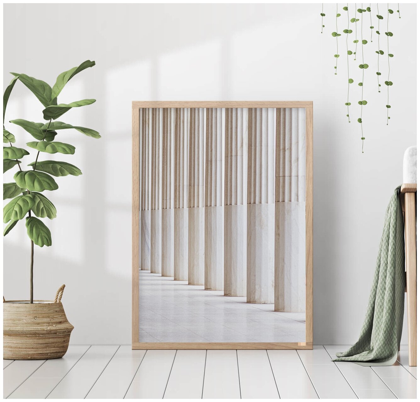 Постер "Архитектура колонны" без рамы 40x50 см на стену для интерьера