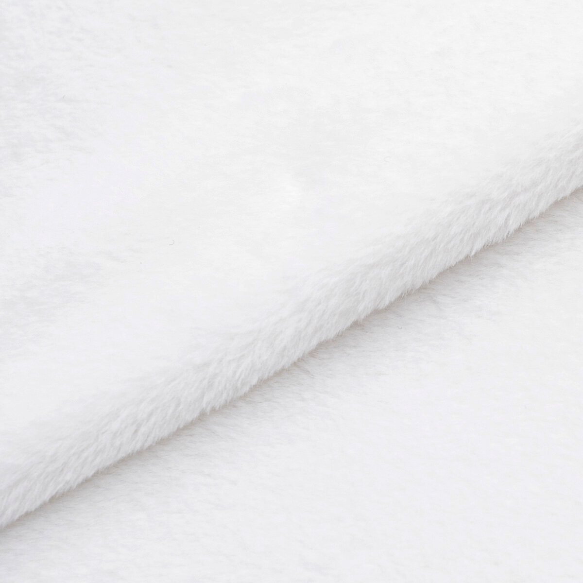 Мех искусственный 'Кролик', 48*50 см, ворс 6-8 мм, 280 г/м², SOVUSHKA (белый)