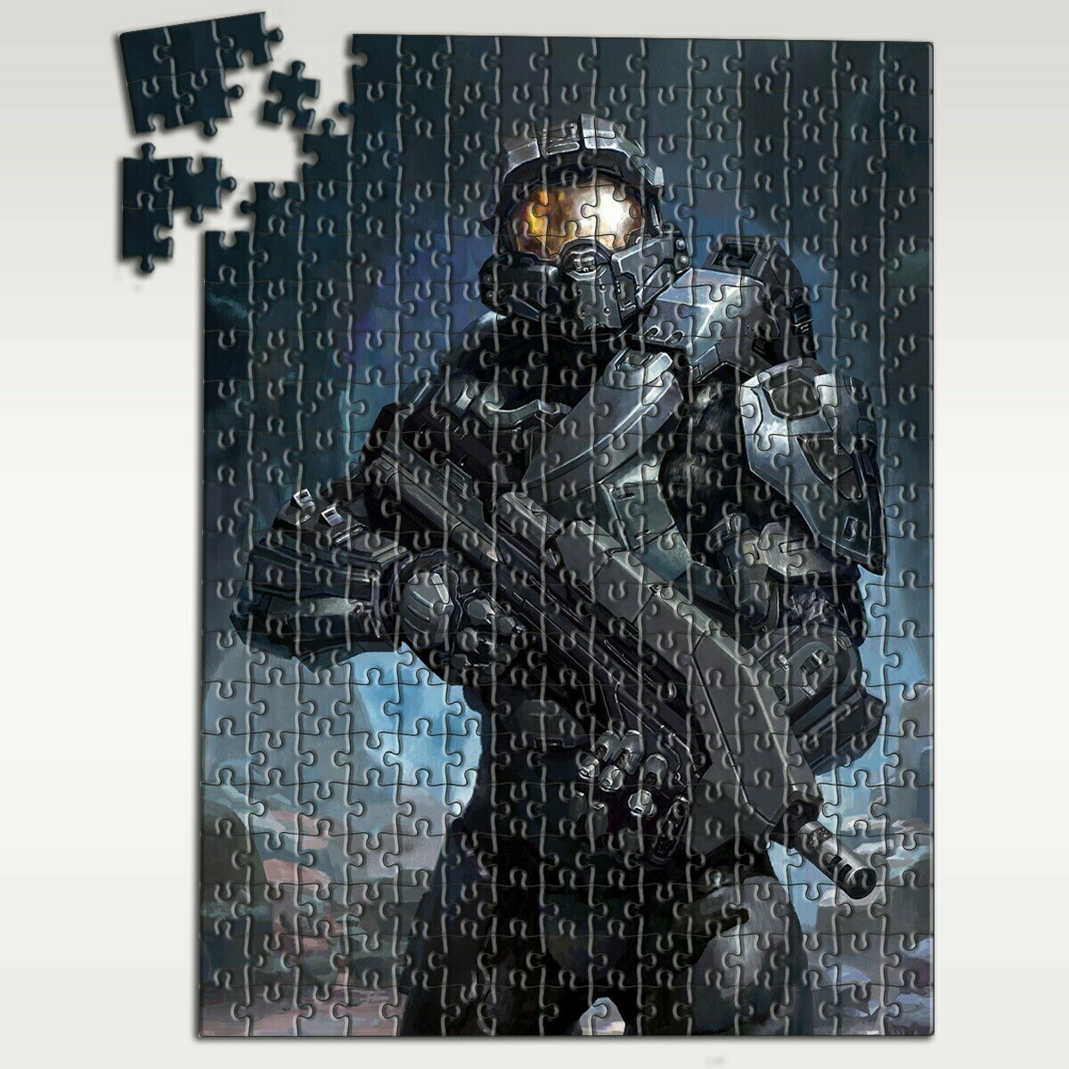 Пазл картонный А3: модель Halo воин мастер чиф - 2 П