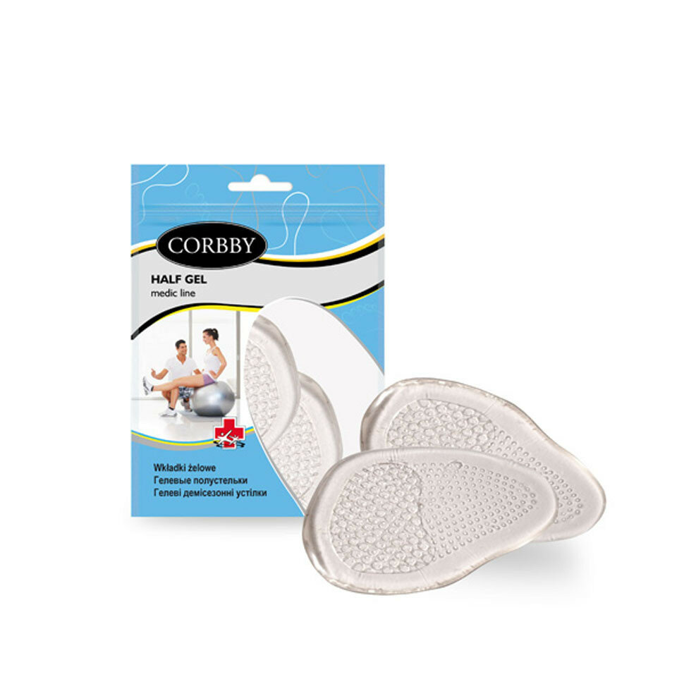 Полустельки гелевые CORBBY Half Gel, безразмерные.