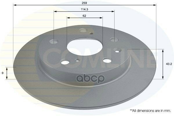 Тормозной диск Comline ADC0940 Suzuki SX4, Suzuki Vitara для тормозной системы