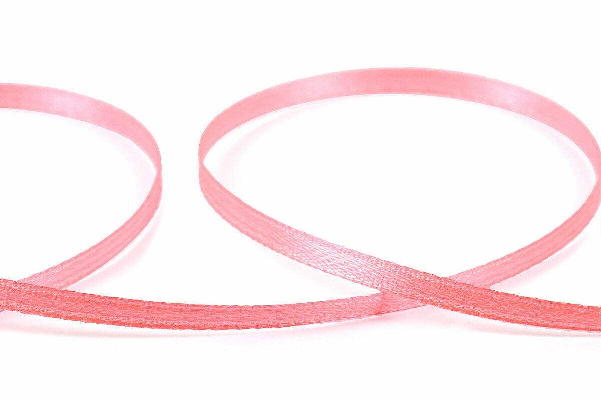 Лента атласная 3 мм (1/8 ") Gamma AL-3P двухстор. 91.4 м №005 розовый