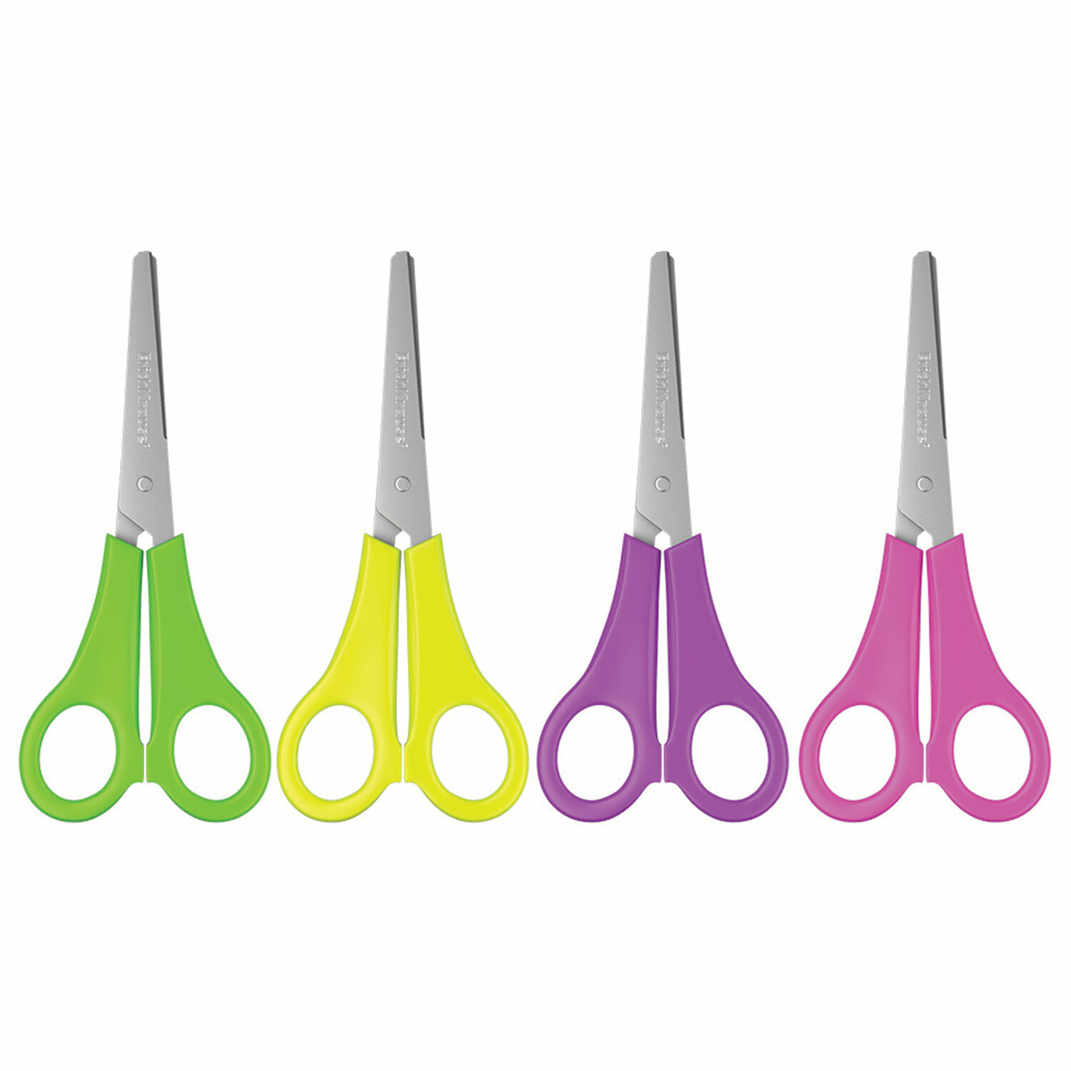 Упаковка 12 шт. Ножницы ERICH KRAUSE "JOY" 135 мм, цвет ассорти, в картонной упаковке с европодвесом, 15033