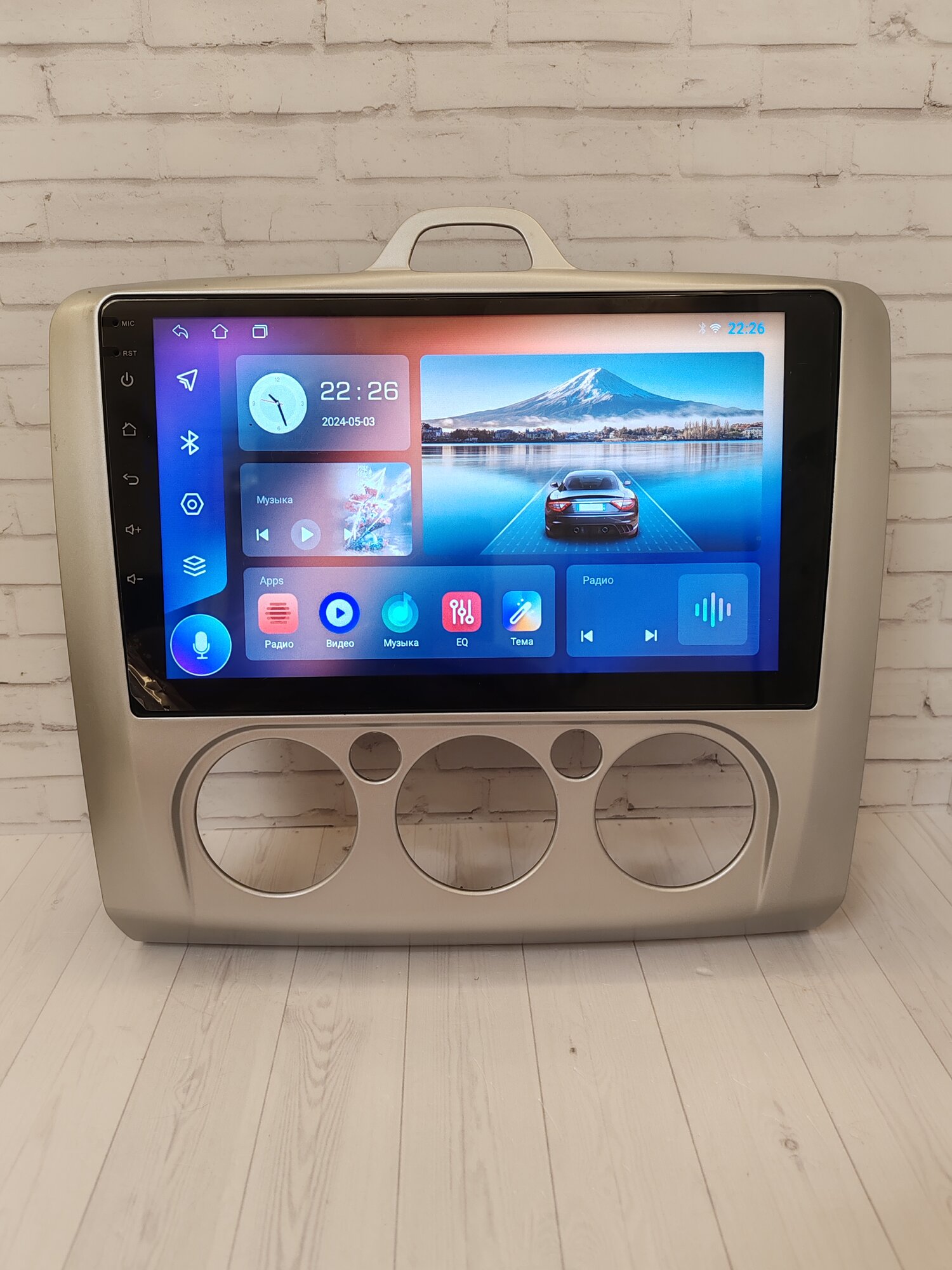 Магнитола андроид, QLED экран 9', WiFi, GPS, USB, Блютуз, для Форд Фокус-2 (Ford Focus) кондиционер 2005-2011г