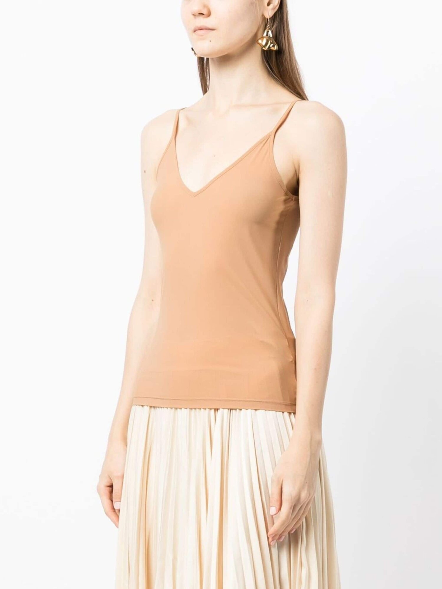 Топ Jil Sander V-, размер 44, brown — фото 1