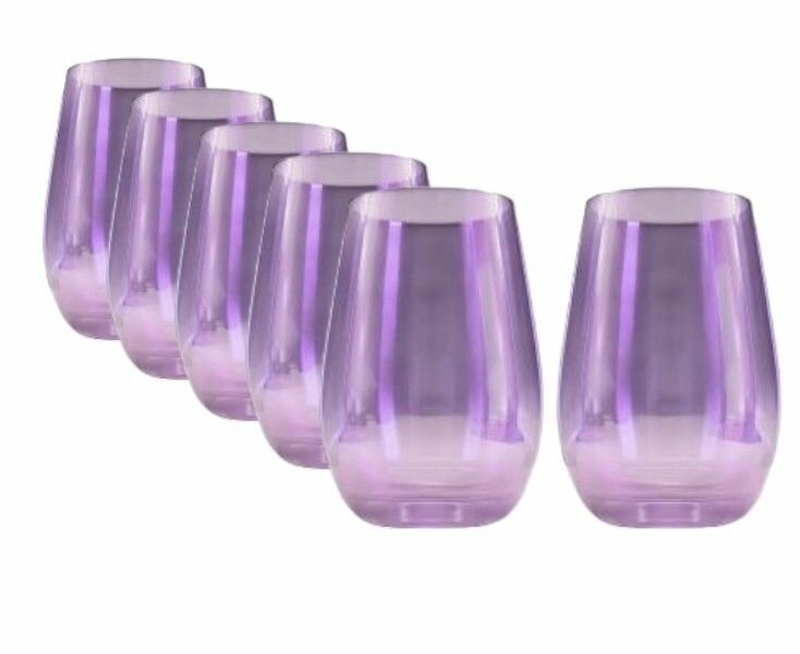 Набор стаканов Stolzle Mirrors (465 мл), 6 шт, фиолетовый зеркальный