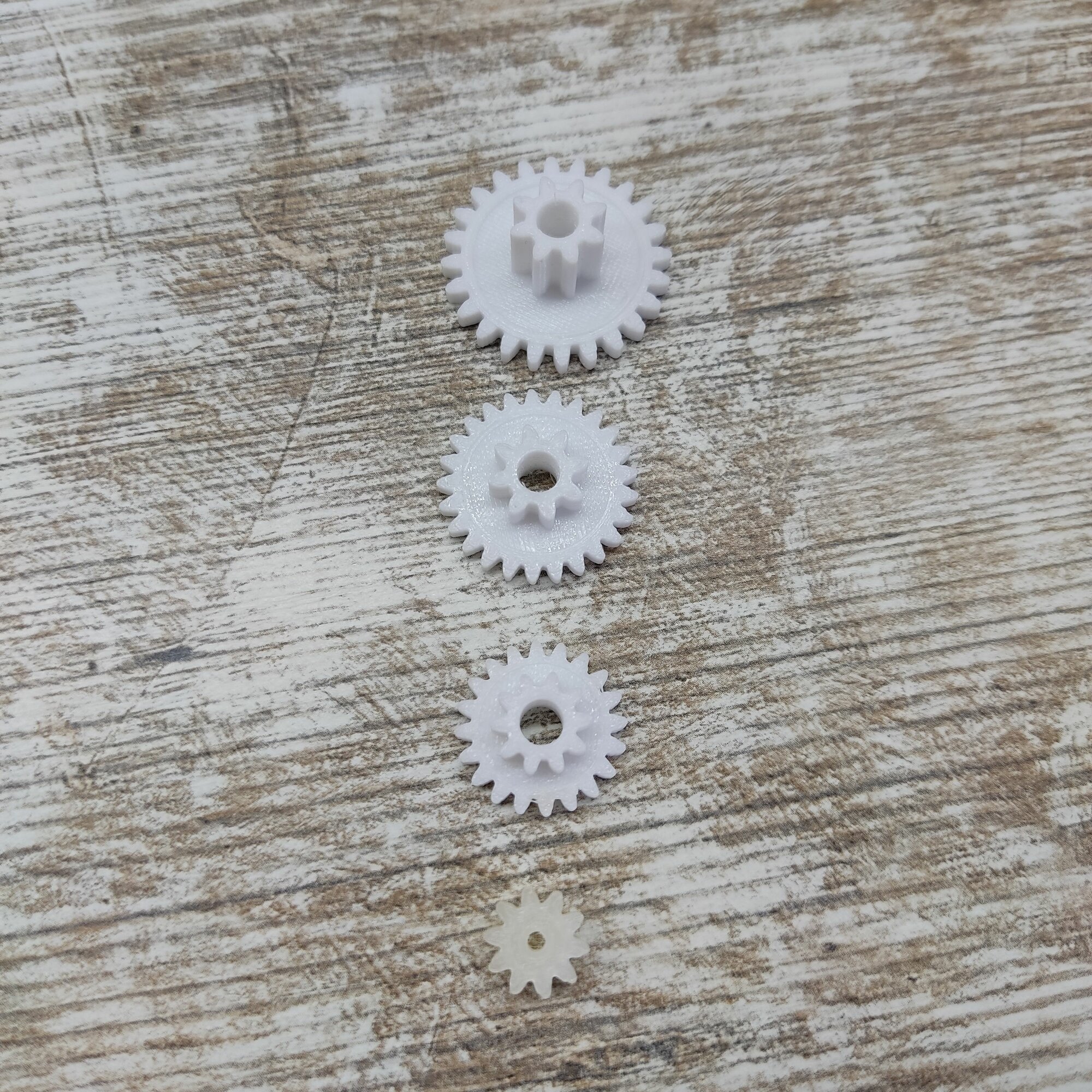 Шестерёнки дверного замка (активатора), для SsangYong, нейлон, бежевые, 4 шт